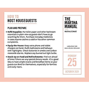 The Martha Manual 2021 Day-to-Day Calendar