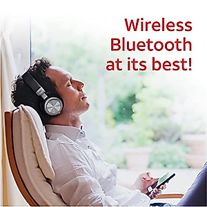 VZON Bluetooth Headphones, Lightweight Wireless Headphones with Microphone & Easy Controls, Over-Ear Headphones with Rechargeable Battery