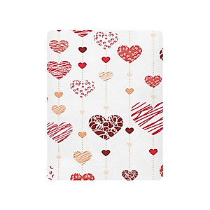 Valentines Day Hearts Baby Crib Sheets Soft Toddler Bed Sheets Breathable Mattress Cover Crib Mattress Sheet for Boys Nursery Crib Mattress, 52 * 28 * 9in