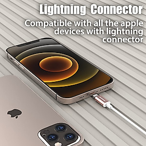 ADPROTECH Lightning Headphones iPhone Earbuds with Ear-Hook Sports Earphones for iPhone 14 13 12 11 Pro Max iPhone X XS Max XR MFi Certified with Mic Rose Gold