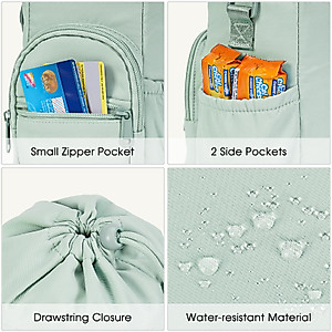 sportsnew Water Bottle Holder with Strap 32oz 40oz Insulated Water Bottle Carrier Sling Bag with Phone Pocket Tumbler Bag Cup Sleeve Crossbody Pouch for Walking Hiking Travelling Carrying, Green