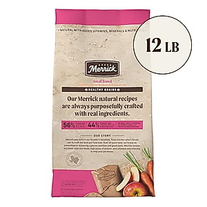 Merrick Healthy Grains Premium Dry Dog Food for Small Dogs, Wholesome and Natural Kibble, Small Breed Recipe - 12.0 lb. Bag