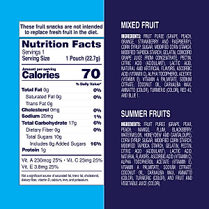 Welch's Fruit Snacks, Mixed Fruit & Summer Fruits Bulk Variety Pack, Perfect for School Lunches, Gluten Free, 0.8 oz Individual Single Serve Bags (Pack of 60)