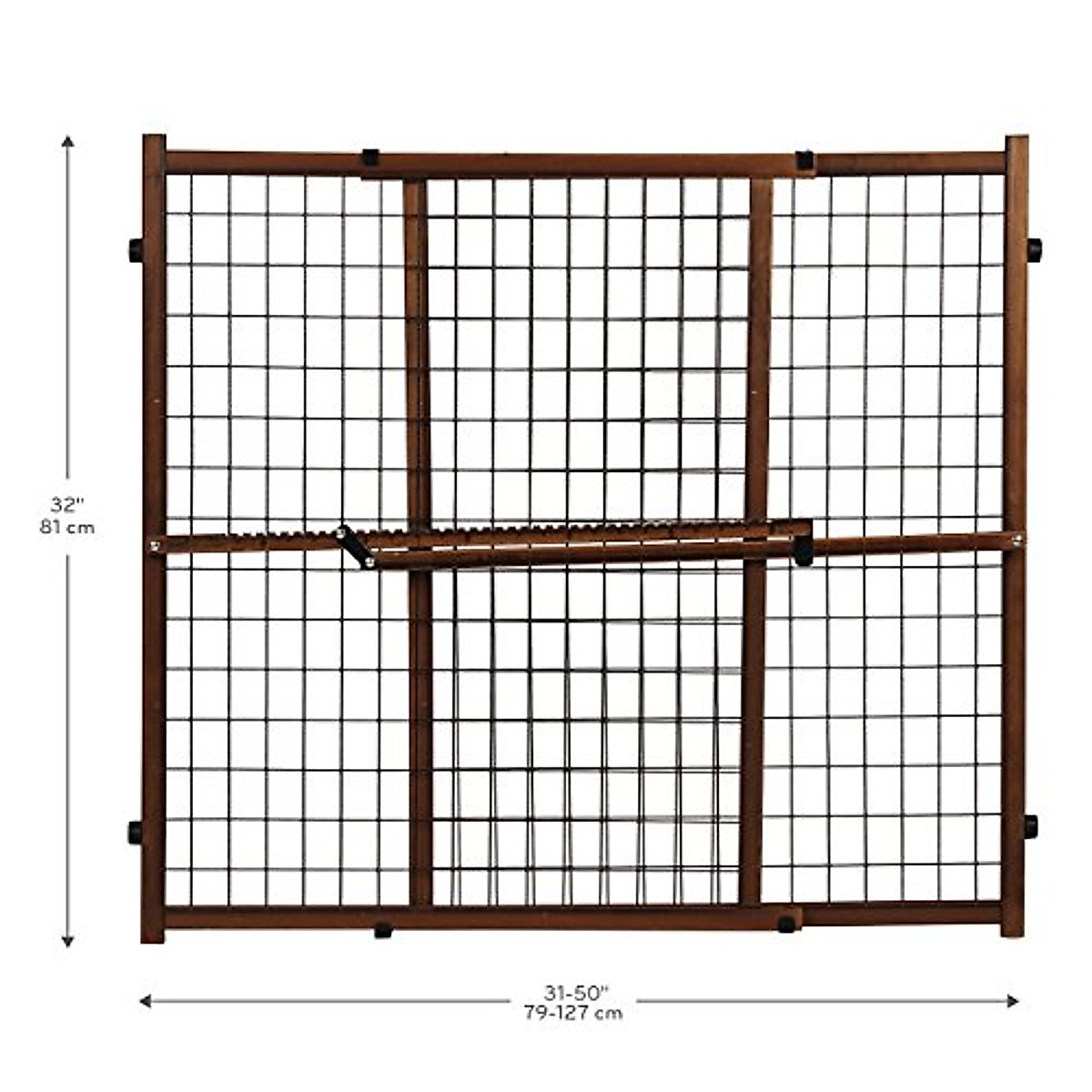 Position & Lock Tall & Wide Baby Gate, Pressure-Mounted, Farmhouse Collection