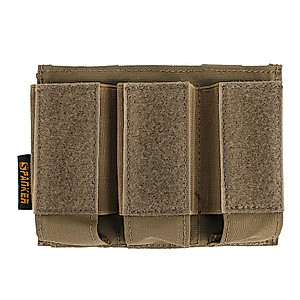 EXCELLENT ELITE SPANKER Tactical Open Top Double/Triple Pistol Mag Pouch for Glock M1911 92F Magazines 40mm Grenade(Coyote Brown)