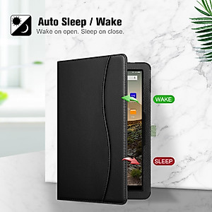 Fintie Case for All-New Amazon Fire HD 10 and 10 Plus Tablet (13th/11th Generation, 2023/2021 Release) 10.1" - [Multi-Angle] Stand Cover with Pocket Auto Wake/Sleep, Black