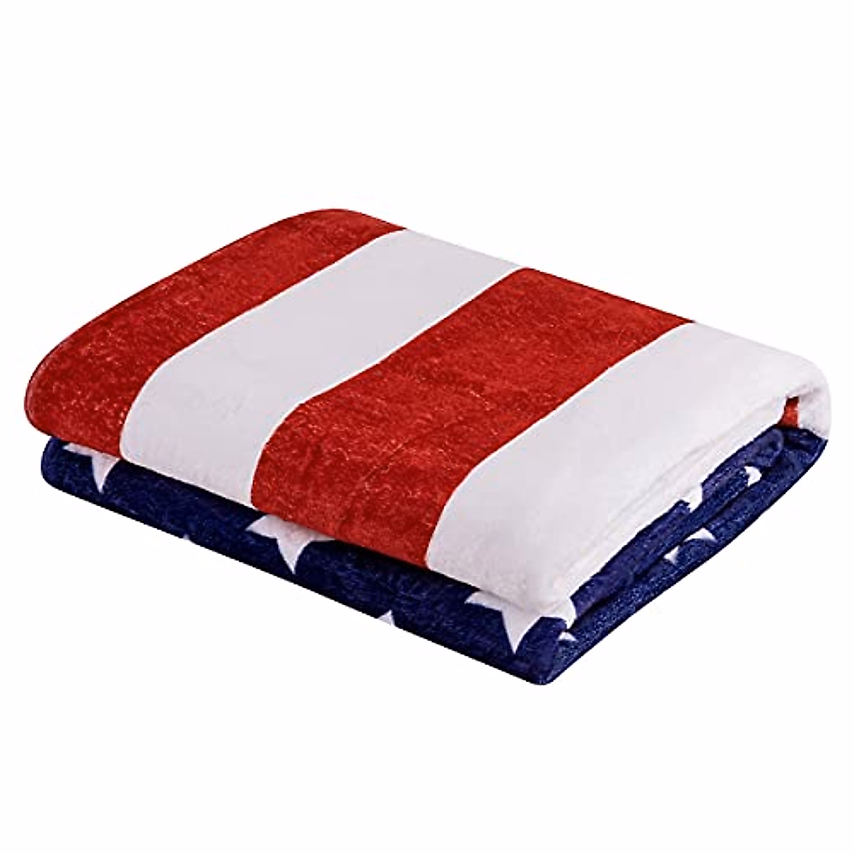 American Flag Throw Blanket, Extra-Large USA Flag Blanket for Patriotic, Men Women and Children, Fleece US Flag Throw Blanket (50in x 60in) July 4th Picnics, Warm and Cozy for Bed Traveling or Couch