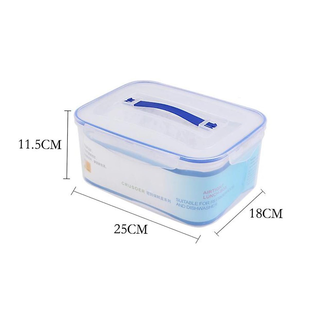 DECHOUS Refrigerator Rectangular Food Boxes Box Food Container with Lid Food Container Wit Hhandle With Cover Set Portable Container