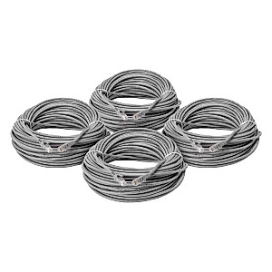 Lorex Technology Lorex CBL100C5RUW-4PK 100ft CAT5e Extension Cables,Fire Resistant and in-Wall Rated, CMR Type (Riser) (4-Pack)