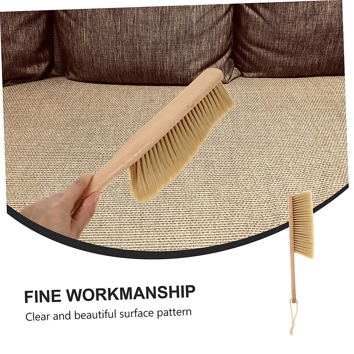 SEWOART 1pc Cleaning Brush Hand Sweeper Brush Bristles Dusting Brush Carpet Broom Drafting Brush Duster Brush Cleaning Broom Brooms Household Cleaning Bed Broom Soft Brush Home Khaki Wood