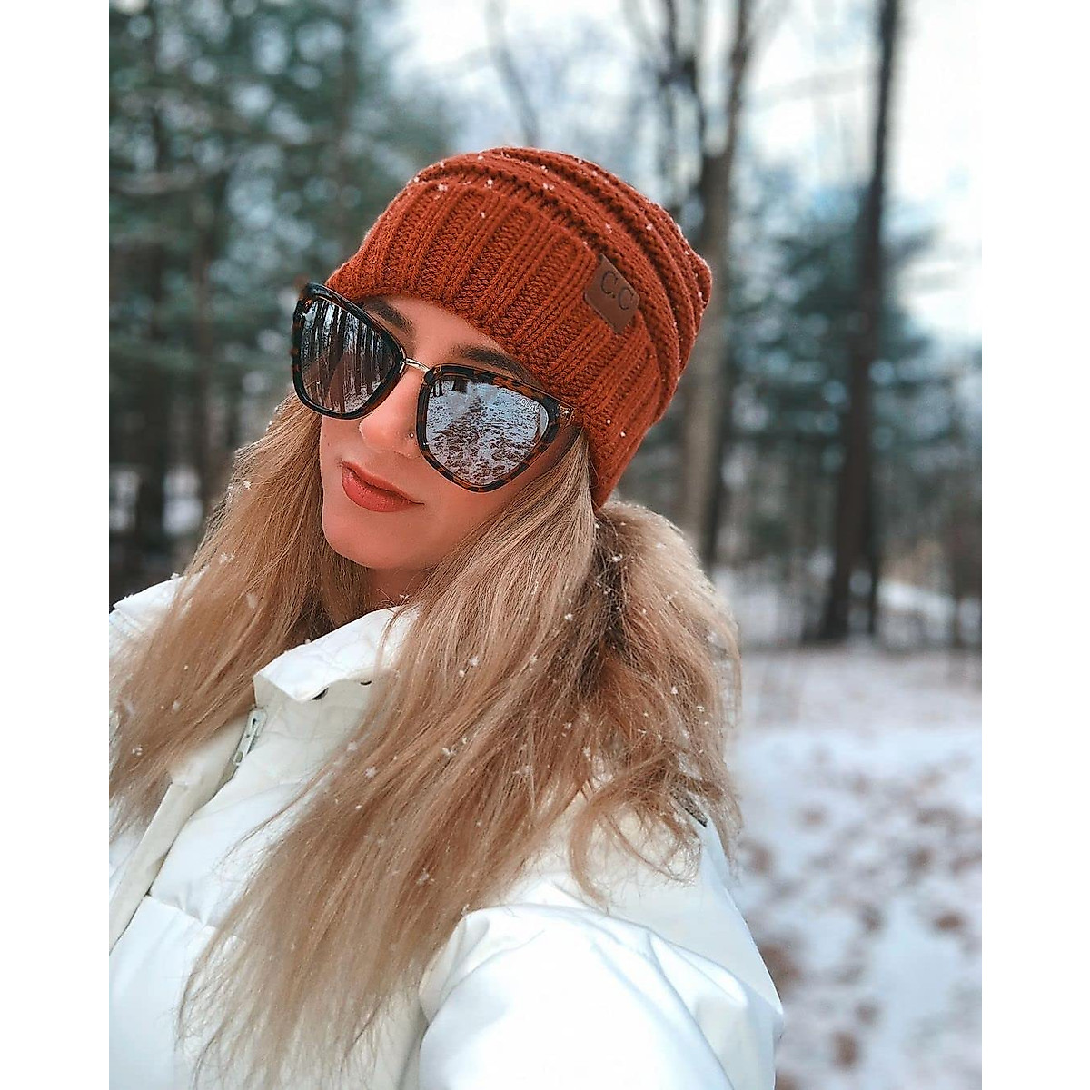 Funky Junque Oversized Slouchy Beanie - Rust