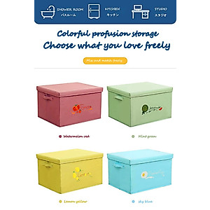 Purme Foldable Storage Bins,Pack of 3, Large Collapsible Cube Storage Boxes Organizer Containers Baskets with Reinforced Handle and Lid for Home Wardrobe Closet Bedroom