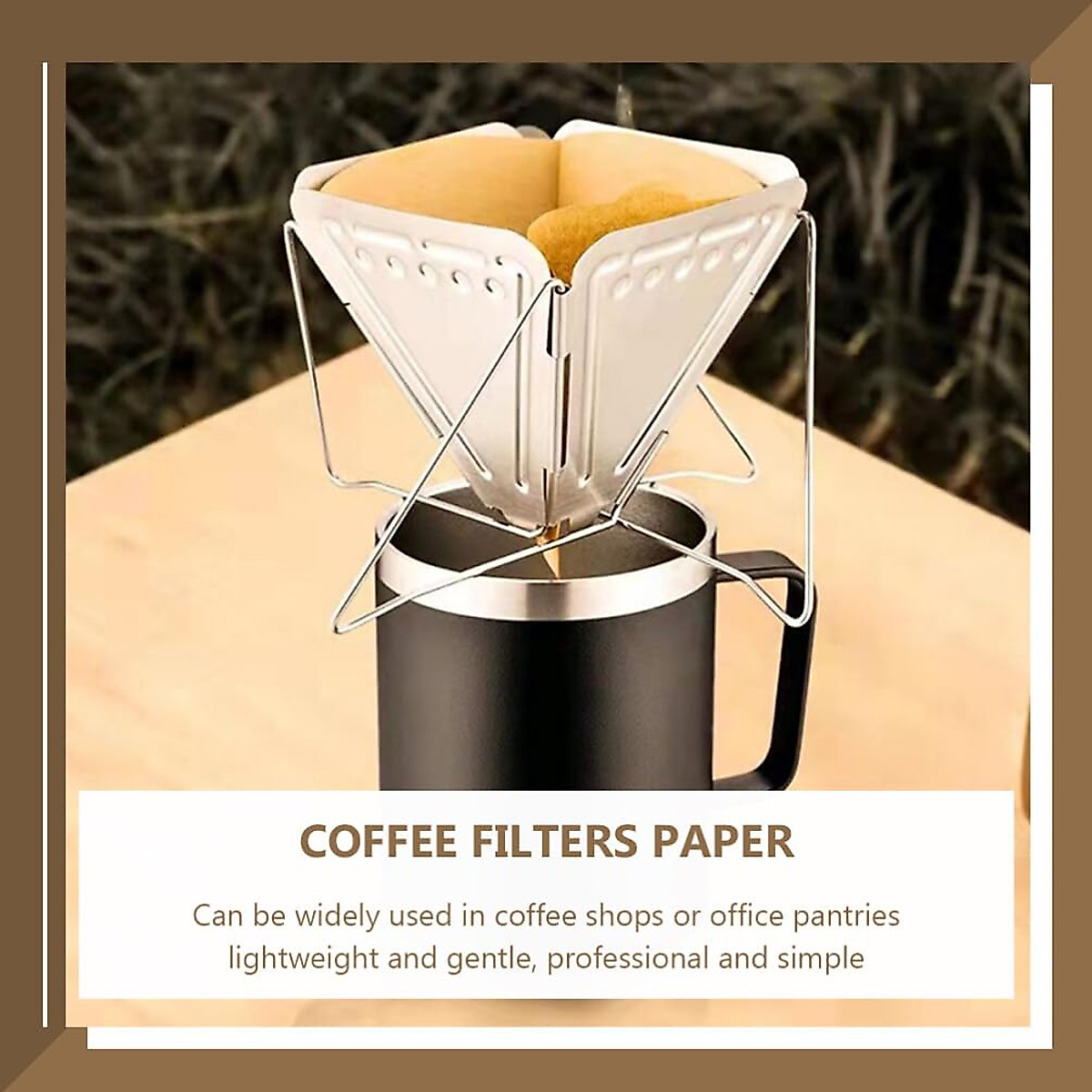 CALLARON 100pcs V-shaped Coffee Filter Paper Coffee Machine Espresso Disposable Coffee Cold Brew Coffee Pitcher Stainless Strainer Coffee Espresso Tea Filters Tea Strainer Dripping Water