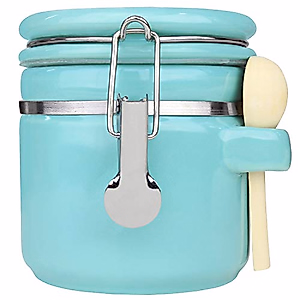 small 25oz turquoise canister