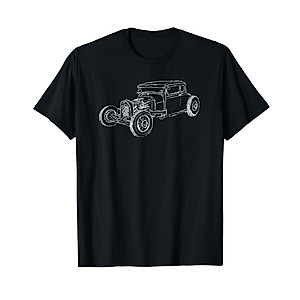 Hot Rod Shirt Classic Coupe Outline Rust bucket Rat Race T-Shirt