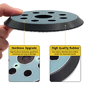 5 Inch Replacement Sander Pad for DeWalt D26451,D26453,DW4388,DW421,Compatible with BO5010,BO5030K,BO5031K,BO5041K and Porter Cable 382 Orbital Sander