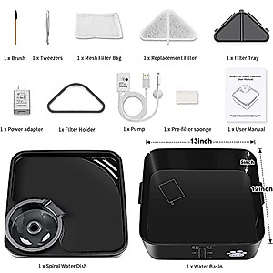 Kastty 230oz/7L Dog Water Fountain Ultra Large/Wide Pet Fountain with 5 Filtration& Safe Smart LED Pump, Great for Large Dogs Cats & Multi Pets