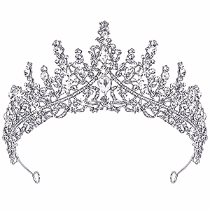 CURASA Silver Gold Crowns Gorgeous Tiaras for Women Queen Princess Crown Birthday Crown for Girls Beautiful Hair Accessories for Women Gifts for Wedding Halloween Prom Christmas