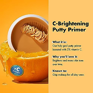 e.l.f. C-Brightening Putty Primer, Makeup Primer For Brightening & Evening Out Skin Tone, Enriched With Vitamin C, Universal Sheer (Packaging May Vary)
