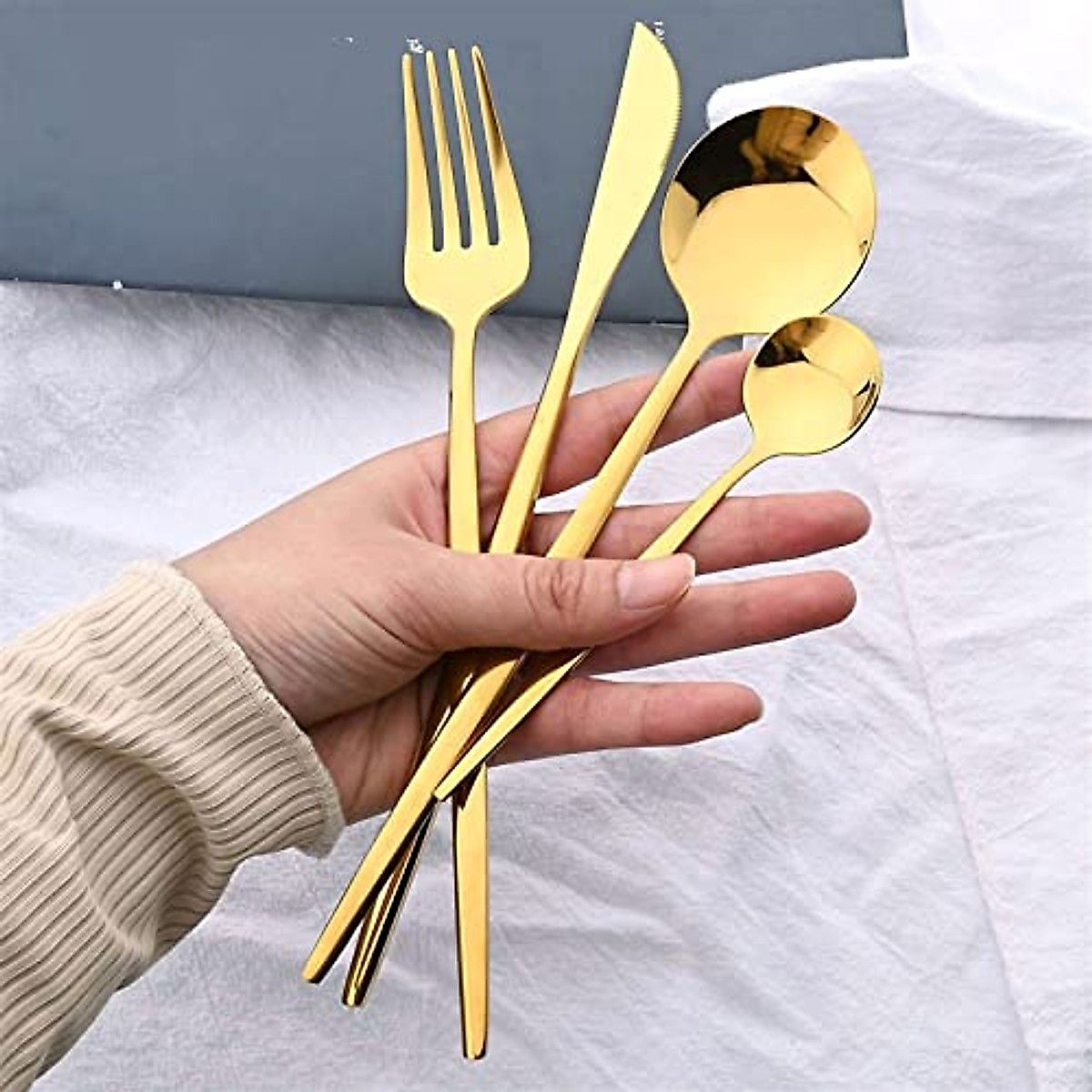 SPICLY Soup Ladle Cutlery set stainless steel cutlery cutlery spoon knife and fork dinner cutlery set