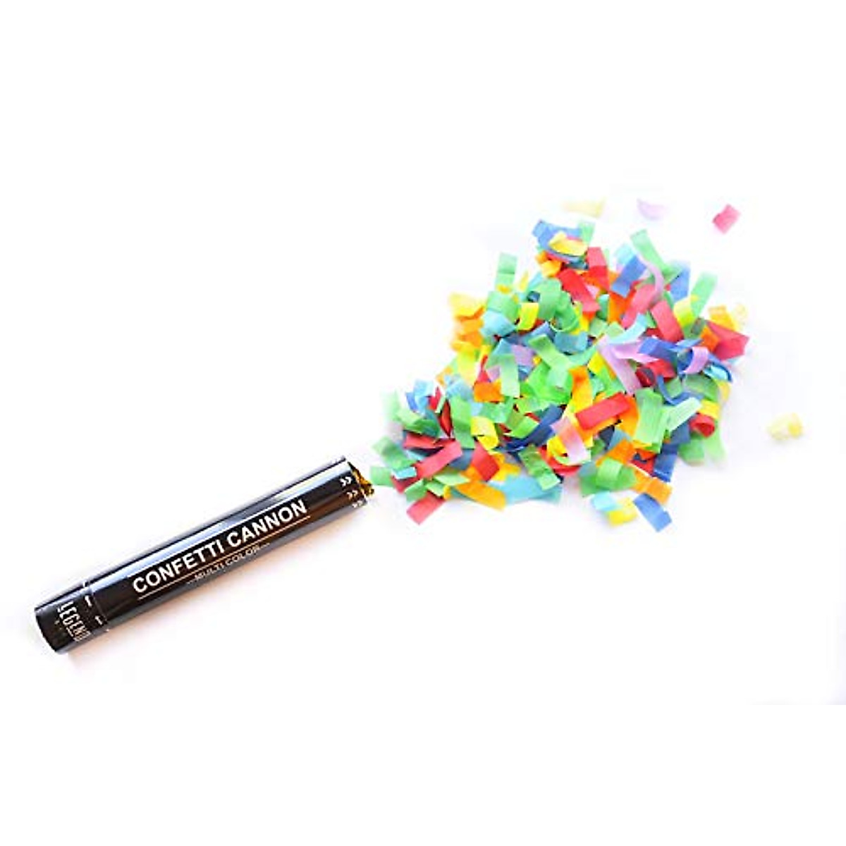 Legend & Co. 12 Inch Confetti Cannons Multicolor, (5 Pack) Biodegradable and Air Powered | Launches 20-25ft | Celebrations, New Year's Eve, Birthdays and Weddings