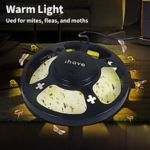 Bug Zapper Indoor - Multi Bug Catcher Fruit Fly Trap Indoor, Insect Traps Indoor with 4 Bug Light & 5 Sticky Boards, Safer Home Mosquito Trap, Moth Traps, Roach Traps & Gnat Traps for House