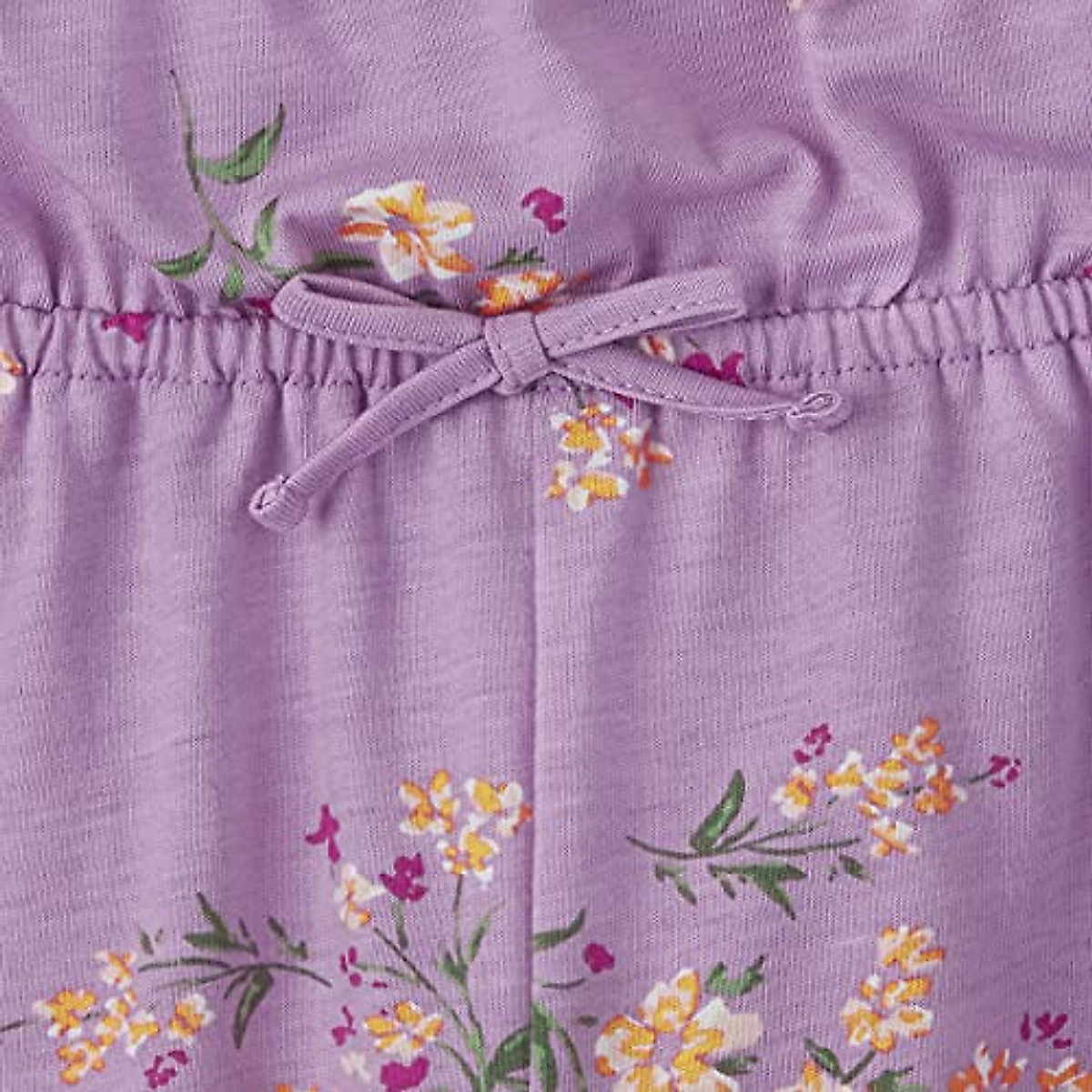 The Children's Place Baby Girls and Toddler Sleeve Floral Print Knit Flutter Jumpsuit Shorts, Lt Grape, 3T US