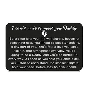 New Dad Wallet Insert Card Daddy to Be Gifts Pregnancy Baby Announcement Gifts for Him New Father Soon to Be Daddy Gifts for Men First Time Dads Gifts from New Mommy Christmas Father’s Day