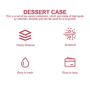 DOITOOL 2pcs Ice Cream Storage Freezer Container With Lids Ice Cream Tubs Freezer Containers for Homemade Ice Cream 1000ml Pink