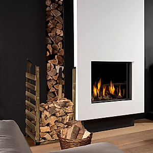 Zhitaoxun 4 Pack Firewood Log Storage Rack Bracket,Indoor Outdoor Adjustable Heavy Duty Powder Coated Steel Holder,Fireplace Wood Storage, Log Holder