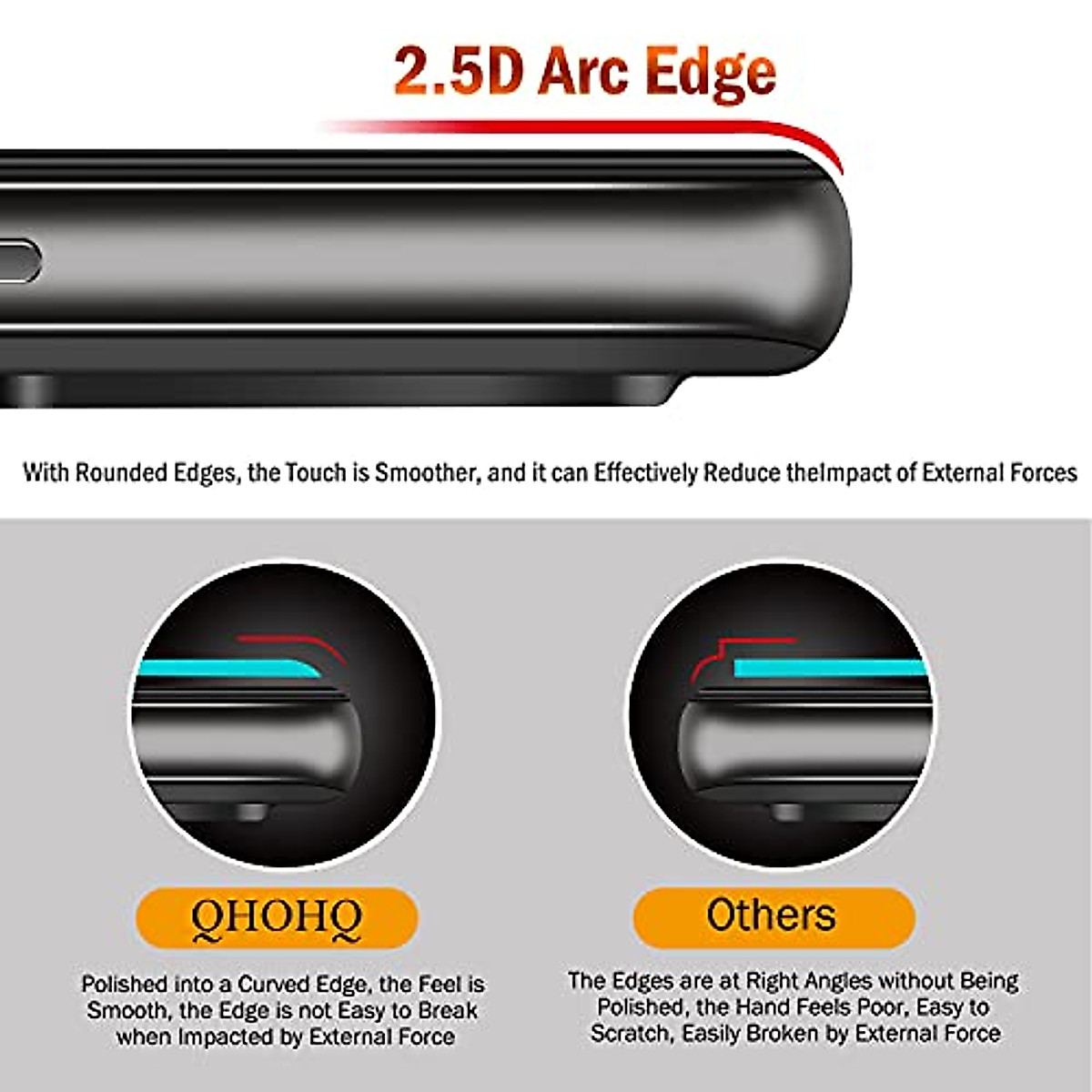 QHOHQ 3 Pack Screen Protector for Samsung Galaxy A52 4G/A52 5G/A52S 5G with 3 Pack Camera Lens Protector, Tempered Glass Film, 9H Hardness, HD, Anti-Scratch, 2.5D Edge, Anti-Fingerprint, Easy to install