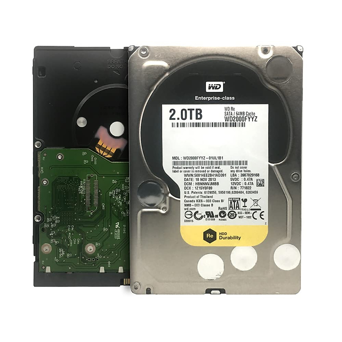 Western Digital RE WD2000FYYZ 2TB 7.2 K RPM 64MB Cache SATA 3.5" Enterprise HDD