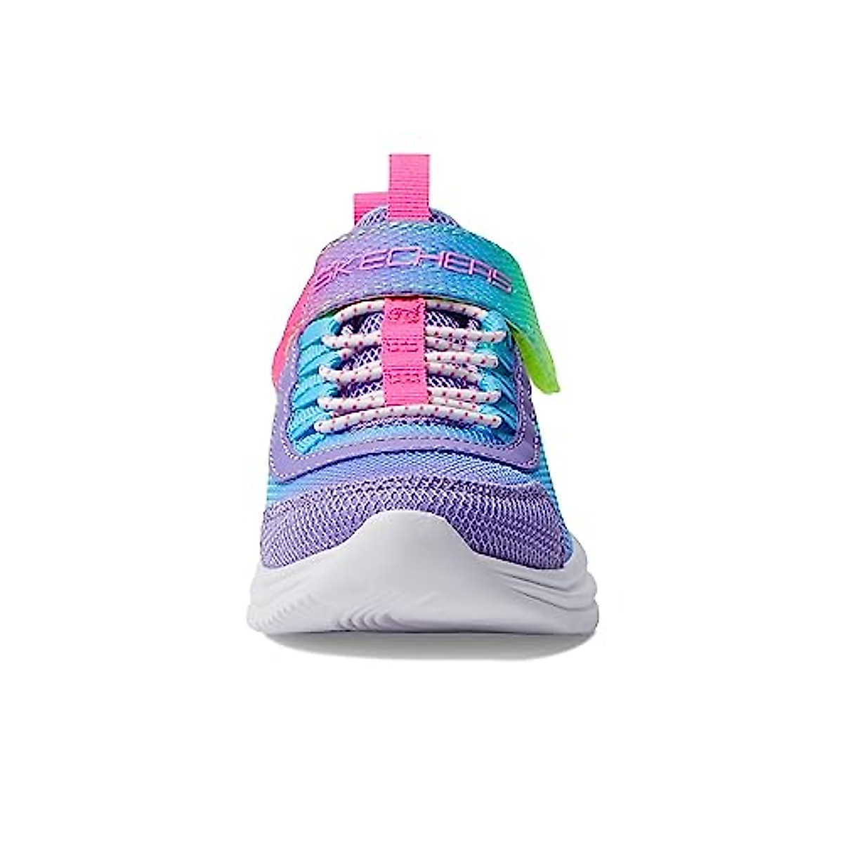 Skechers Kids Girls Dreamy Dancer-Ultra Rainbow Sneaker, Lavender/Multi, 2 Little Kid
