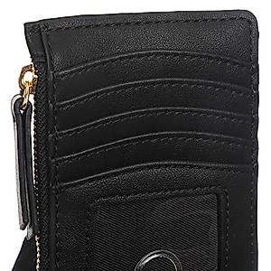 NINE WEST womens Lawson Coin CARD CASE, Black, One Size US