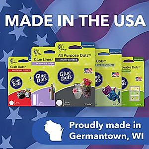 Glue Dots, Clear, Double-Sided Craft Dots, 1/2, Roll of 200 (08165E)