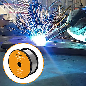 Flux Core Welding Wire 1.0 mm Mild Steel E71TGS.040-Diameter,1-Pound Spool Weld Wire for Mig Welder Accessories