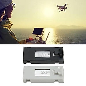 TOUISEDGI RC Drone Battery, Lightweight Professional 3.7V 1800Mah Remote Control UAV Battery for E88 E88MAX E525 E99 K3 RC UAV(Black)