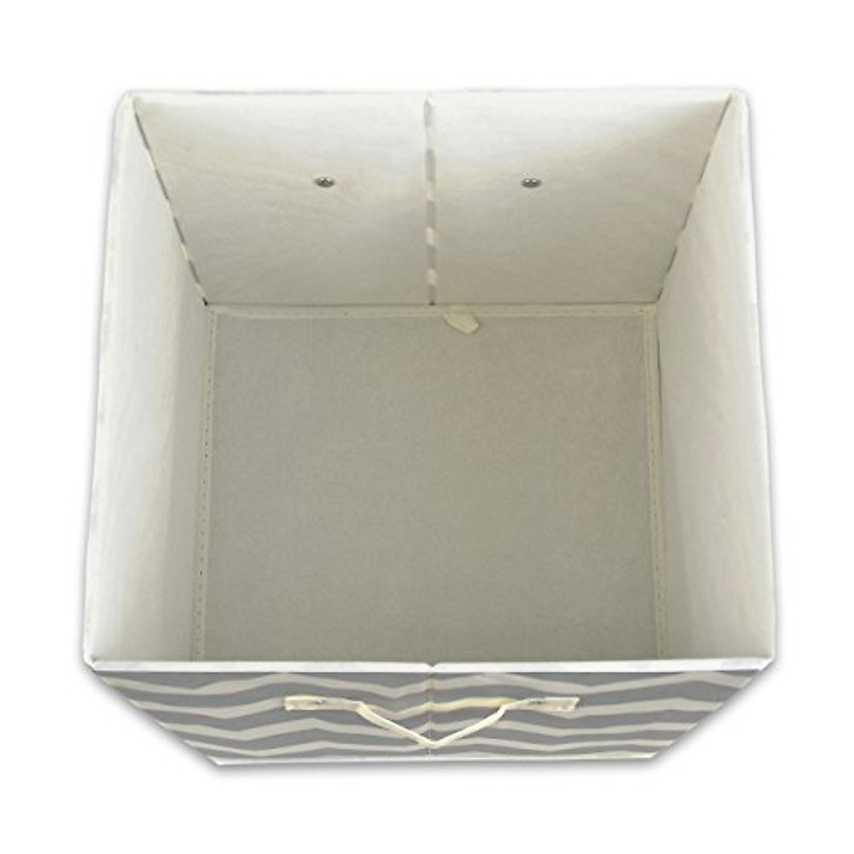 DII Non Woven Polyester Storage Bin, Chevron, Gray, Small Set of 2