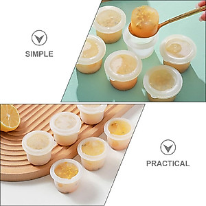 Kichvoe 6pcs Plastic Ice Bucket Ice Making Cup Reusable Shaved Ice Molds Ice Bowl Containers Mold Snow Cone Machine Refillable Making Model with Lid-2.1 * 1.7Inch