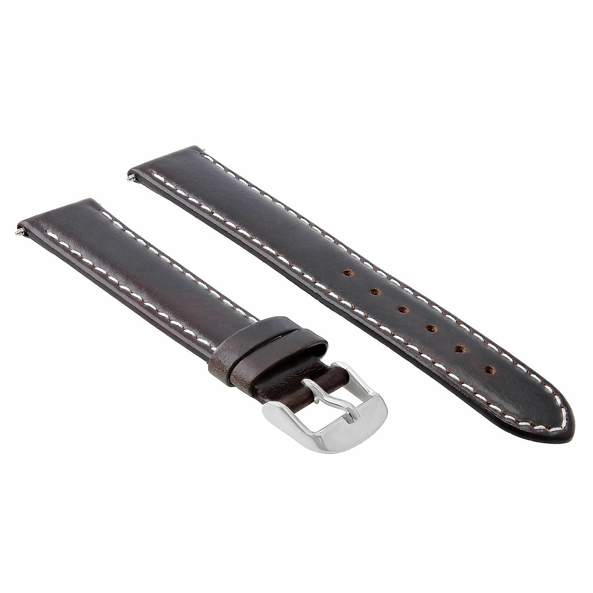 Ewatchparts 20MM SMOOTH LEATHER WATCH STRAP BAND COMPATIBLE WITH IWC PILOT PORTUGUESE TOP GUN BROWN WS