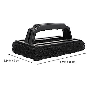 Luxshiny Flat Grill Scrubber 3pcs Grill Brush Scraper Heavy Duty Griddle Scrubber Scouring Pad Griddle Cleaning Brush for Charcoal Gas Grills Cast Iron Cookware Oven Grate Stovetop Bbq Cleaning