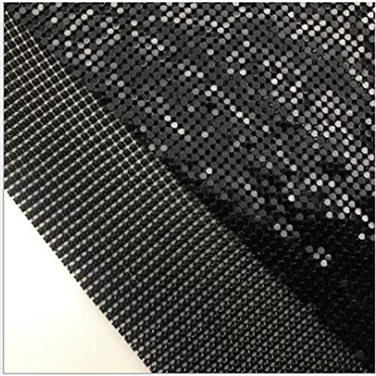 Sparkly Metal Mesh Fabric Chainmail Jewelry Making Metal Mesh Fabric DIY Make a Bra Cape and Pants (Black)