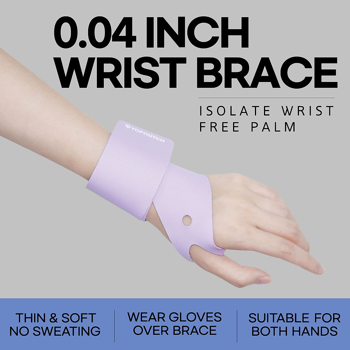 TopNotchGolf Ultra Thin Light Weight Adjustable Wrist Brace - For Both Men and Women, 24hours Comfort (Neon Pink)