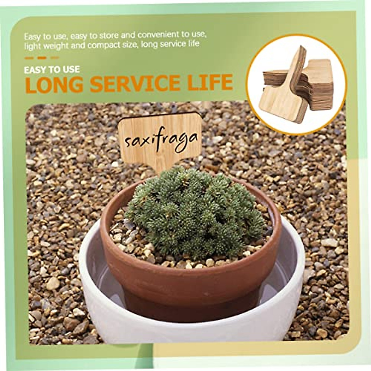 Baluue 90 Pcs Plant Label Vegetable Wooden