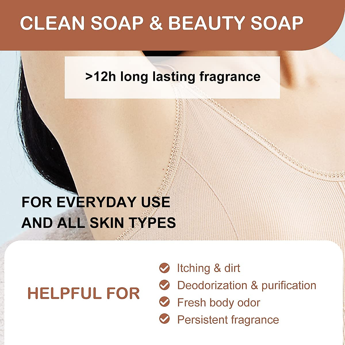 Bee & Flower Soap Bar Sandalwood Soap Moisturizing Bath Bar Soap Nourishes Your Skin 4.4 oz(Pack of 4)