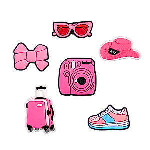 35Pcs Pink Shoe Charms for Women Girls, Cute Shoe Decoration Charms for Teens Kids Adults, Shoe Accessories Party Favors Birthday Christmas Gifts