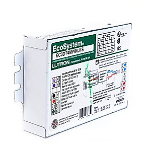 Lutron EC3DT4MWKU1S Dimming Ballast, T4 4 Pin, 120-277V, 1 Lamp