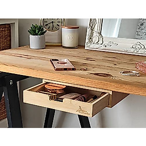 Poor Charlie Under Desk Drawer - Self Adhesive Bamboo Drawer - Sleek and Modern Design - Easy Installation - Compatible with Most Desks