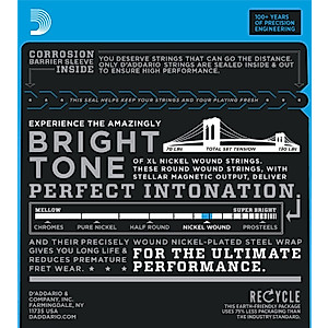 .010-.046 Guitar String Extra D'Addario XL Nickel Wound EXL110+