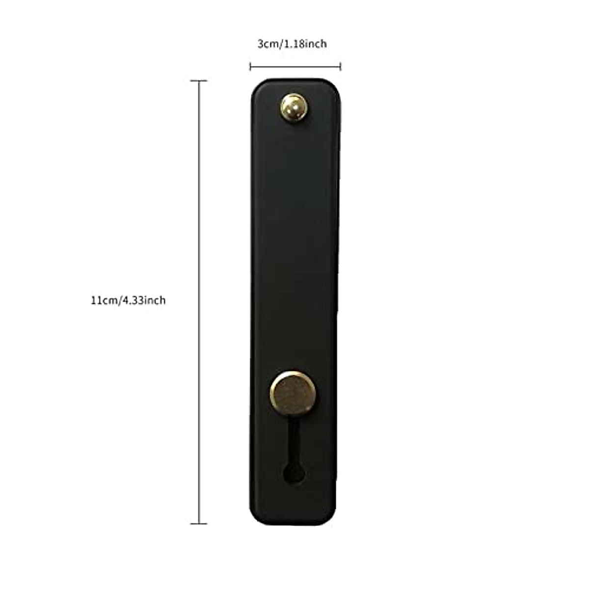 Pack of 2 - Finger Grip Stand/Strap Grip for Phones and Tablets - Phone Holder, Adjustable, Telescopic Phone Finger Strap Stand, Universal Finger Kickstand for Most Smartphones (Black) - LOADstore